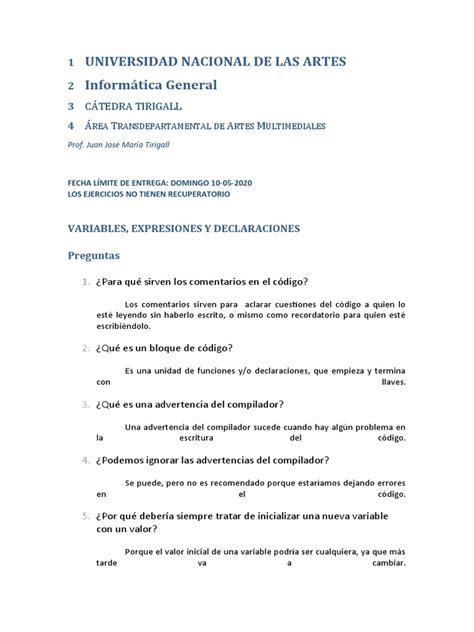 01 Ejercicios Variables Descargar Gratis Pdf Compilador Lenguaje De Programación