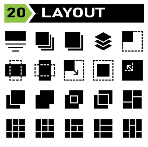 Layout Icon Set Include Layout Grid Dashboard Interface User Interface Align Template
