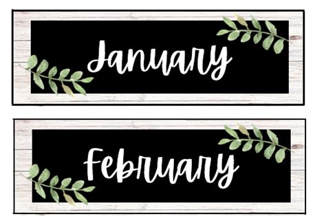 Natural Months Of The Year For Display Teaching Resources