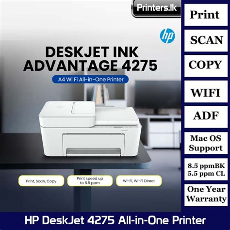 Hp Deskjet Ink Advantage 4275 All In One Printer Print Scan Copy