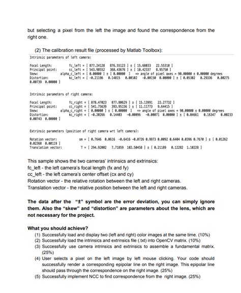 Solved Two View Geometry And Correspondence Matching For