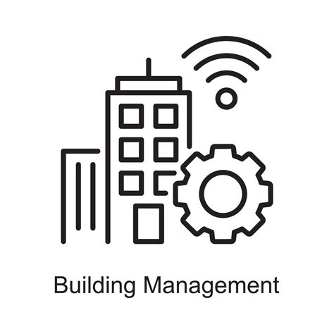 Building Management Vector Outline Icon Design Illustration Internet Of Things Symbol On White