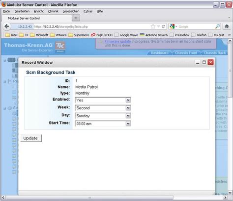 Background Tasks Und Media Patrol Check Beim Modular Server
