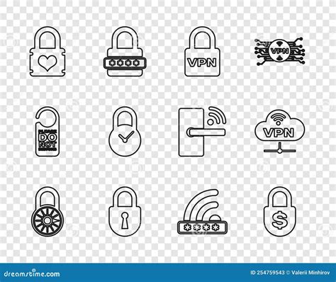 Set Line Safe Combination Lock Wheel Money Lock Vpn Padlock With Heart Clock Wifi Locked