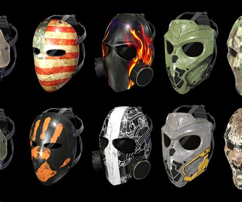 Artstation Tactical Masks Game Assets
