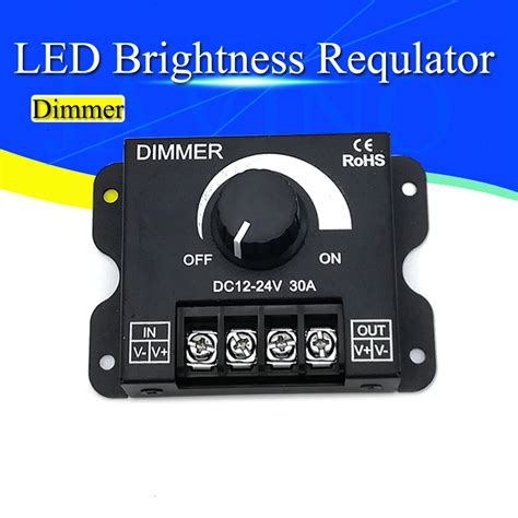 Dc 12v 24v Led Dimmer Interruptor 30a 360w Regulador De Tens O Ajust