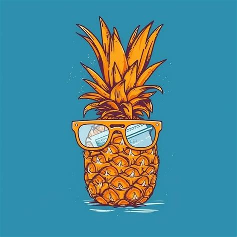 Premium Ai Image A Pineapple Wearing Sunglasses And A Pair Of