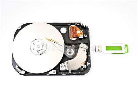 Hard Drive And Usb Stick Stock Image Image Of Patch