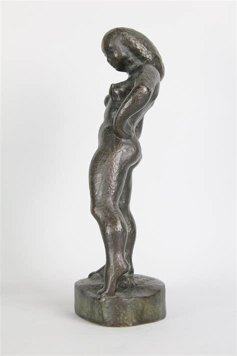 Sigge Berggren Swedish Modernist Nude Bronze Sculpture 1940s For Sale