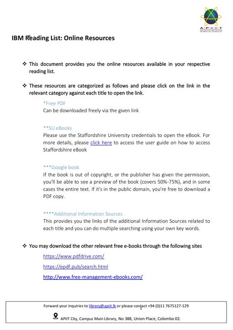 IBM Reading List Online Resources Rev 0 Libraryapiit Page 2 Flip PDF Online PubHTML5