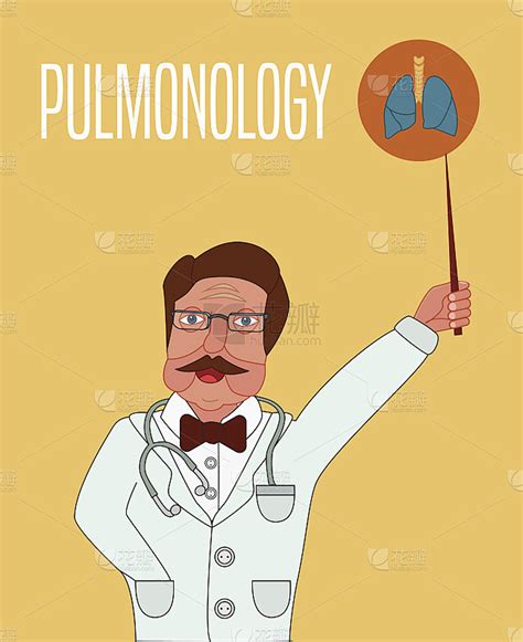 肺学概念说明。医生解释肺的结构。