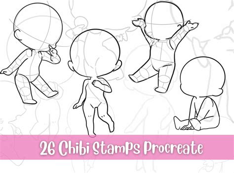 Procreate Chibi Stamps Artsydee Drawing Painting Craft Creativity