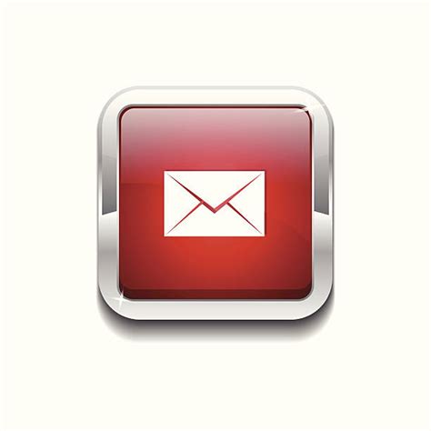 30 Email Rounded Rectangular Vector Red Web Icon Button Stock