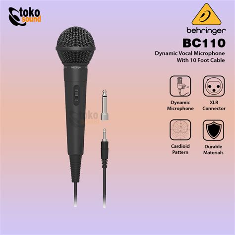 Microphone Wired Microphone Behringer Bc110 Dynamic Vocal