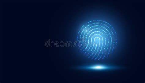 Abstract Fingerprint Scanner In Progress Identity Verification