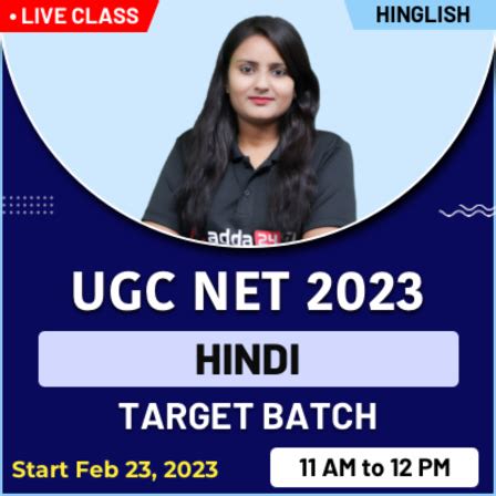 Ugc Net Hindi Online Live Classes Bilingual Target Batch By Adda