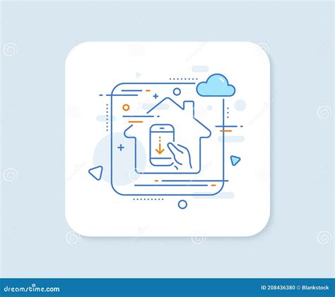 Scroll Down Phone Line Icon Scrolling Screen Sign Swipe Page Vector Stock Vector