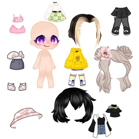 Gacha Paper Doll Original Милые рисунки Эскизы персонажей Бумажные куклы