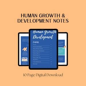 Human Growth And Development Notes Bundle Lifespan Psychology Nursing School Developmental