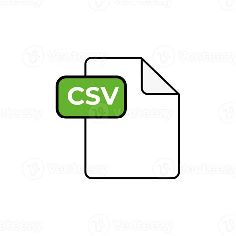 Filename Extension Icon Csv Comma Separated Values In Flat Style Quick And Easy Recolorable
