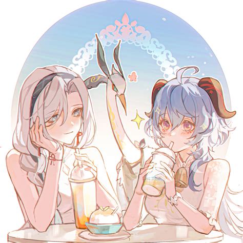 Ganyu Shenhe Xianyun Cloud Retainer Ganyu And More Genshin Impact Drawn By Iron Hailai