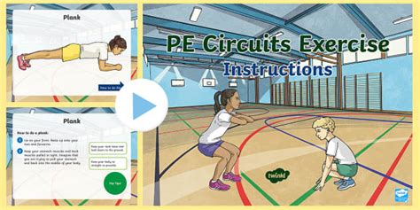 PE Circuits Exercise Instructions PowerPoint Twinkl