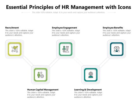 Essential Principles Of Hr Management With Icons Ppt Powerpoint