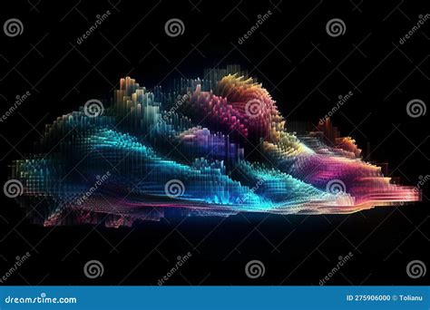 The Power Of Cloud Computing Abstract Data Visualization Cloud Stock
