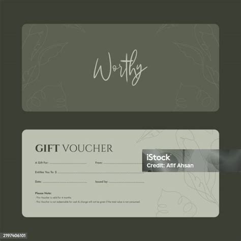 기프트 카드 템플릿 기프트 바우처 템플릿 앞면과 뒷면 바우처 상품권 쿠폰 인쇄 준비 할인 템플릿 디자인 쇼핑 미니멀 로열티 카드
