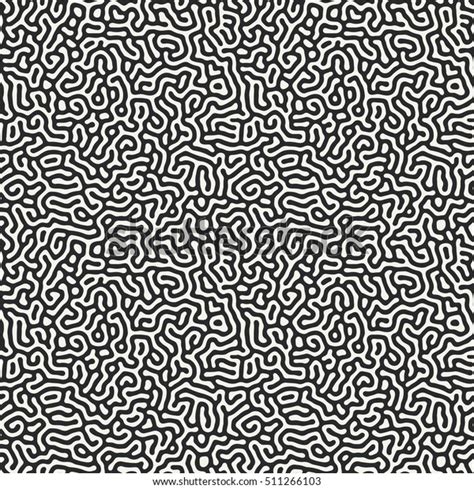 Diffusion Reaction Vector Seamless Pattern Black Stock Vector Royalty