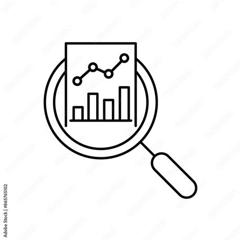 Audit And Data Analysis Icon Like Thin Line Assesment Linear Trend