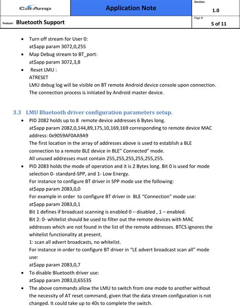 CalAmp 3030CBT Location Messaging Unit User Manual Configuration App Note