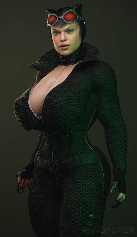 Rule 34 1girls 3d 3d Artwork Batman Series Big Breasts Bodysuit Busty Catwoman Cleavage