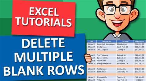 How To Delete Multiple Blank Rows In Excel Youtube