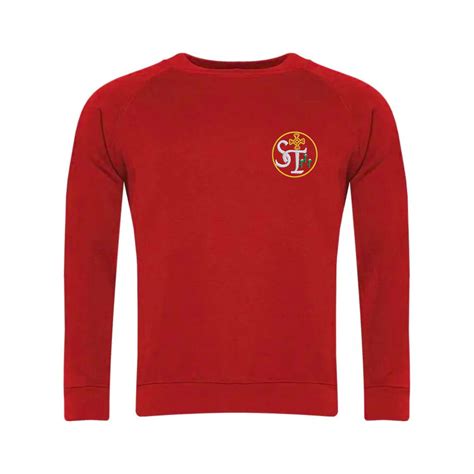 St Teresas Darlington Red School Sweatshirt With Logo Michael Sehgal