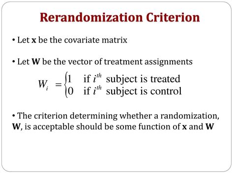 ppt rerandomization in randomized experiments powerpoint presentation