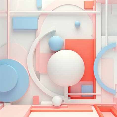 Premium Photo 3d Geometric Shapes Composition