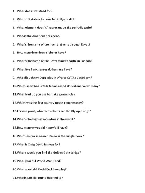 Quiz Questions Balderdash Pdf