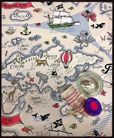 Discover The Charm Of Treasure Map Fabric By Sanderson