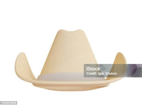 고립 된 배경에 고립 된 서양 상아 카우보이 모자 텍사스 전통 속성 옷 승마 스포츠를위한 가죽 모자 3d 렌더링 그림 카우보이 모자에 대한 스톡 사진 및 기타 이미지