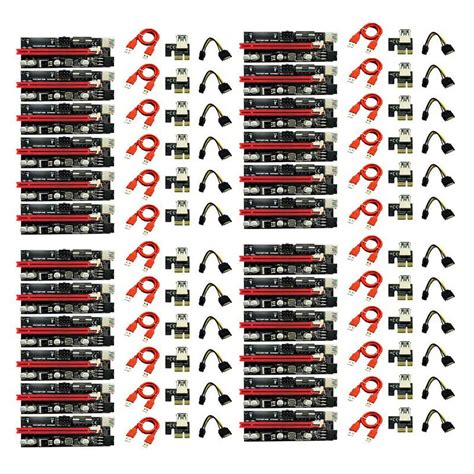 24pcs Ver009 Usb 3 0 Pci E Riser Ver 009s Express 1x To 16x Extender Riser Adapter Card Sata