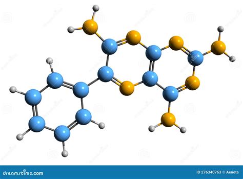 3d Image Of Triamterene Skeletal Formula Stock Illustration