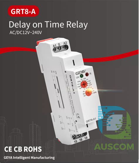 Geya Grt8 A Electronic Time Relay 12v 24v 220v Ac Dc Delay Timer Din Rail Auscom Computers