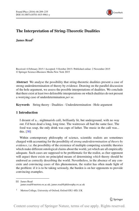 The Interpretation Of String Theoretic Dualities