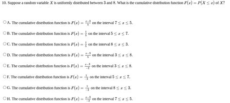 Solved Suppose A Random Variable X ﻿is Uniformly Distributed