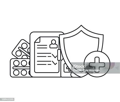 건강 프로그램 의료 서비스 보험 및 치료 처방약 약물 코스 환자 기록 인증서 체크리스트 클립 보드 벡터 아이콘 건강 진단에 대한 스톡 벡터 아트 및 기타 이미지 Istock