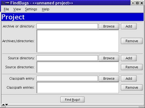 第4章 FindBugs グラフィカルユーザインターフェースの使用法