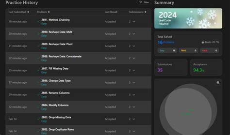 leetcode pandas datascience python dataanalysis machinelearning