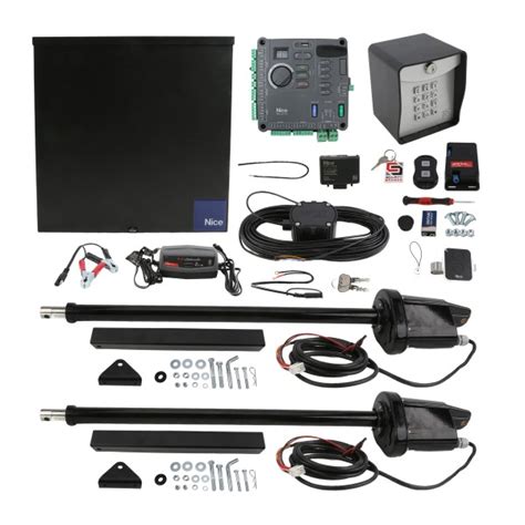 Nice Apollo 816 Dual Ac Swing Gate Opener Full Package W Mercury 310 Control Board Keypad