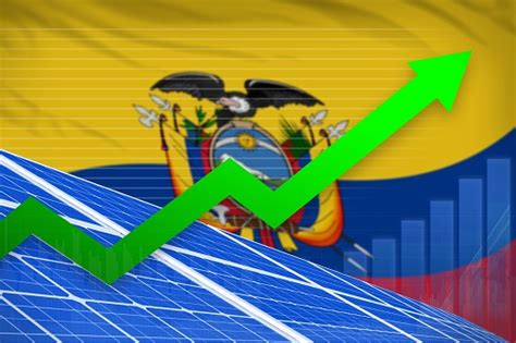 에콰도르 태양 에너지 전력 상승 차트 화살표 위쪽현대 자연 에너지 산업 그림 3 차원 일러스트 레이 션 개념에 대한 스톡 사진 및 기타 이미지 Istock